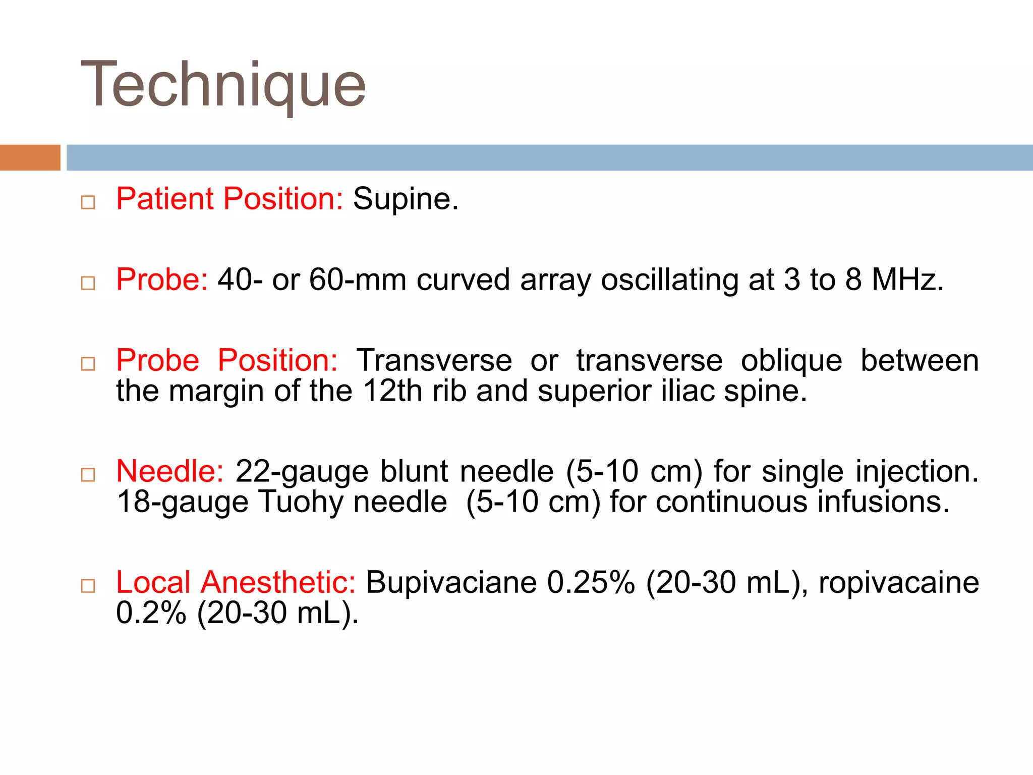 Ultrasound Guided Transversus Abdominis Plane (TAP) Block | PPTX