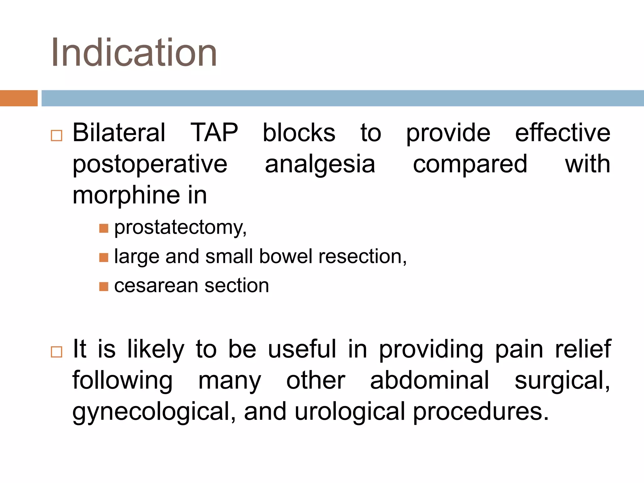 Ultrasound Guided Transversus Abdominis Plane (TAP) Block | PPTX