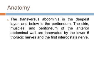 Ultrasound Guided Transversus Abdominis Plane (TAP) Block | PPTX