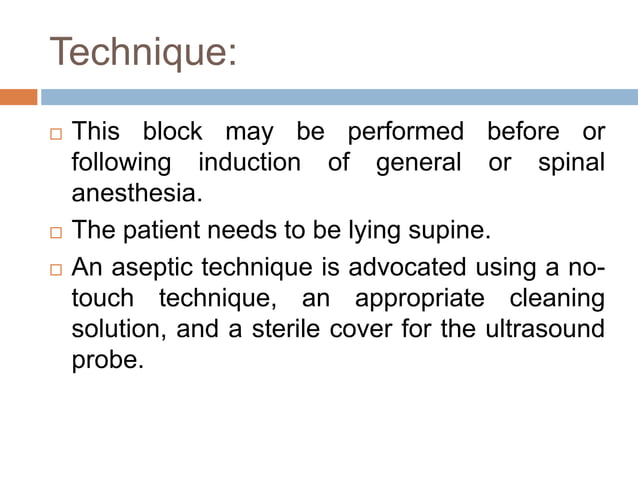 Ultrasound Guided Transversus Abdominis Plane (TAP) Block | PPTX