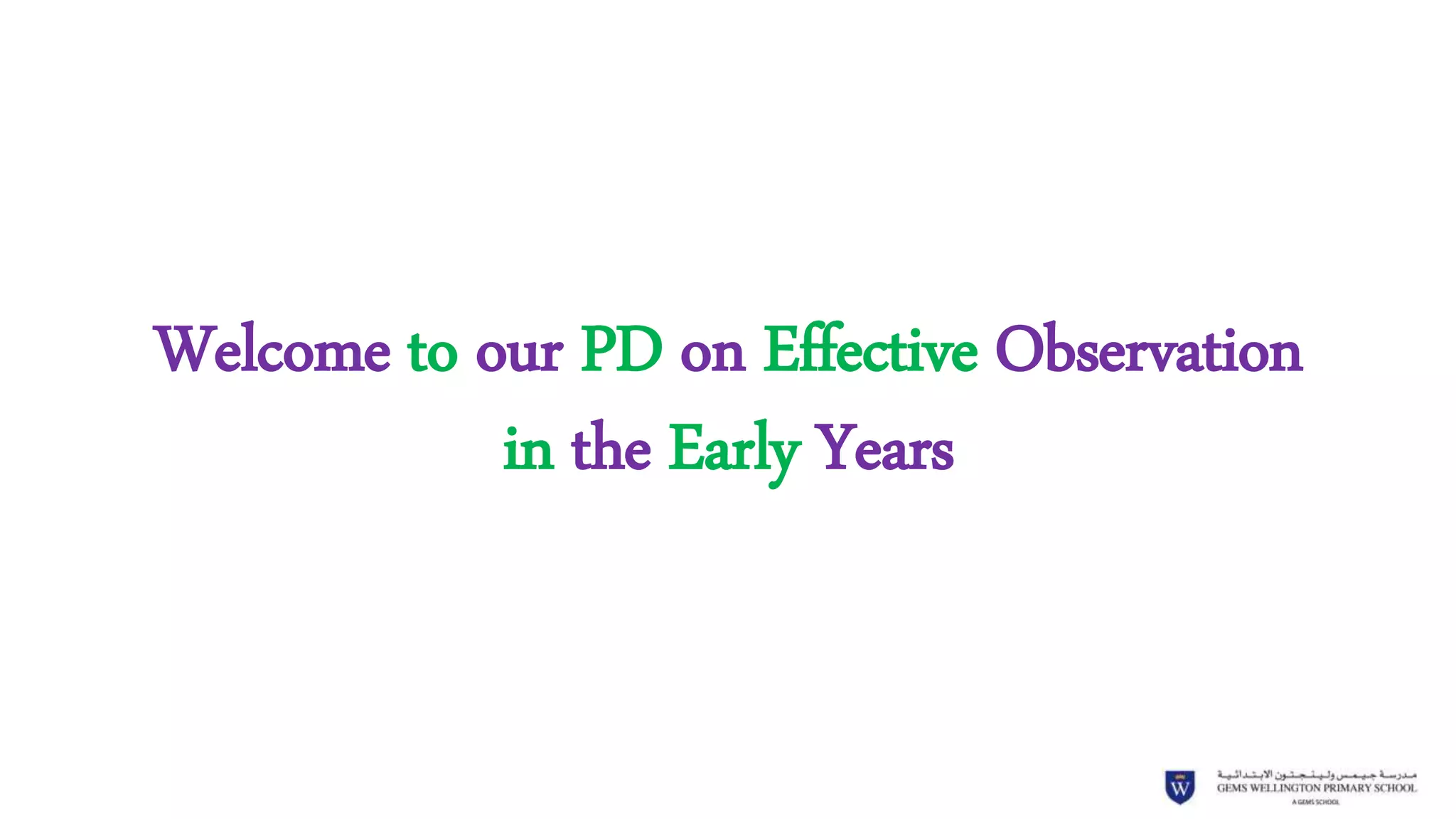 PD Effective Observation | PPT