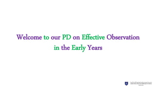 PD Effective Observation | PPTX