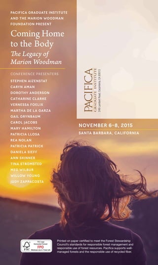 Marion Woodman Conference Brochure | PDF