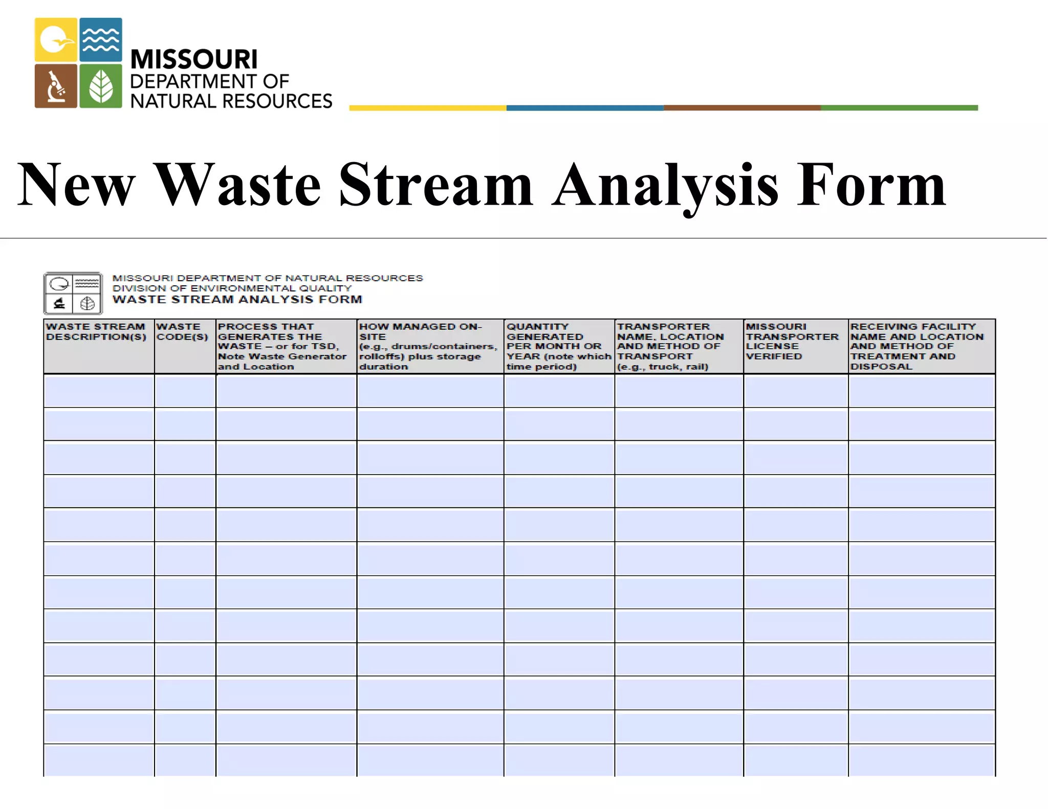 Nicole Eby, Missouri DNR, Hazardous Waste Inspection Checklist Changes ...