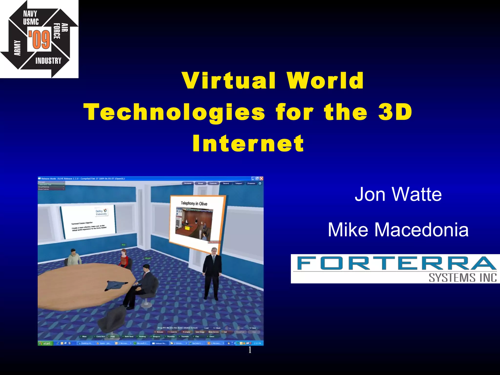 Virtual World Tutorial for I/ITSEC | PPT