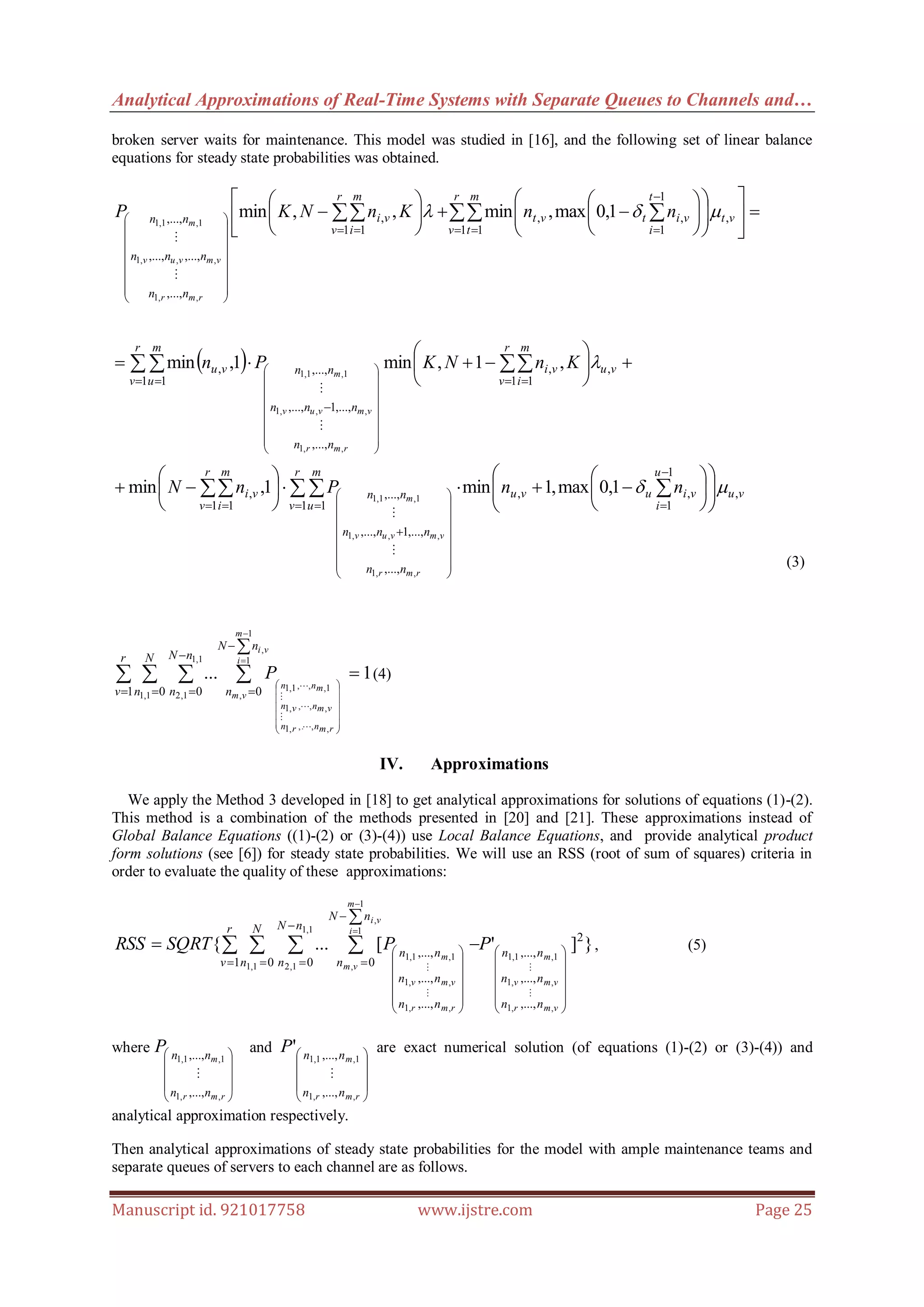 Analytical Approximations of Real-Time Systems with Separate Queues to Channels and Preemptive ...