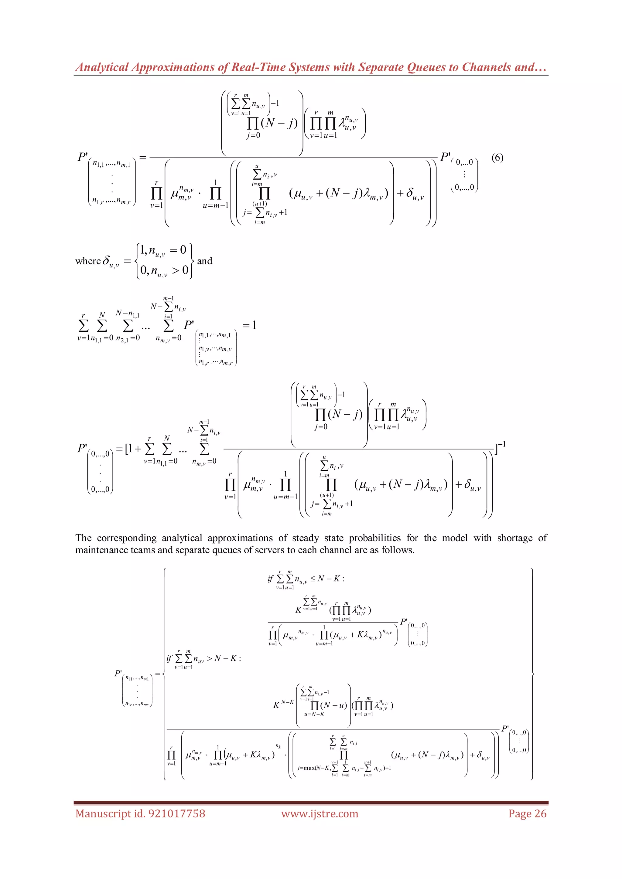 Analytical Approximations of Real-Time Systems with Separate Queues to ...