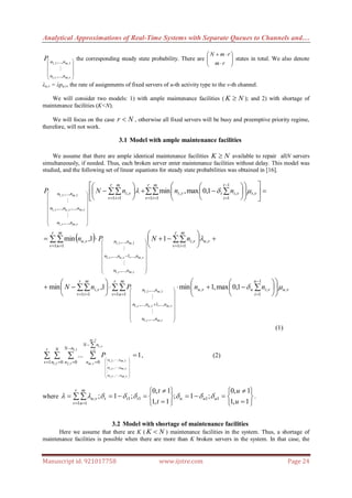Analytical Approximations of Real-Time Systems with Separate Queues to Channels and Preemptive ...