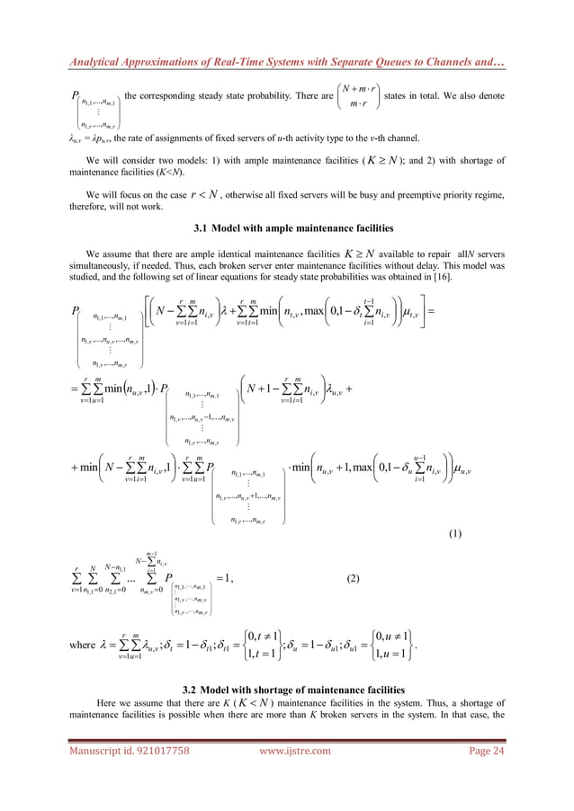 Analytical Approximations of Real-Time Systems with Separate Queues to Channels and Preemptive ...