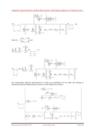 Analytical Approximations of Real-Time Systems with Separate Queues to Channels and Preemptive ...