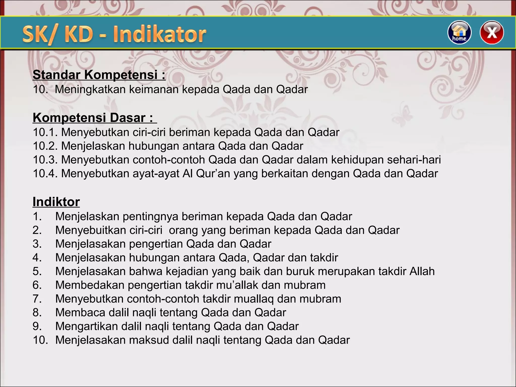 ppt iman kepada qada dan qadar | PPT