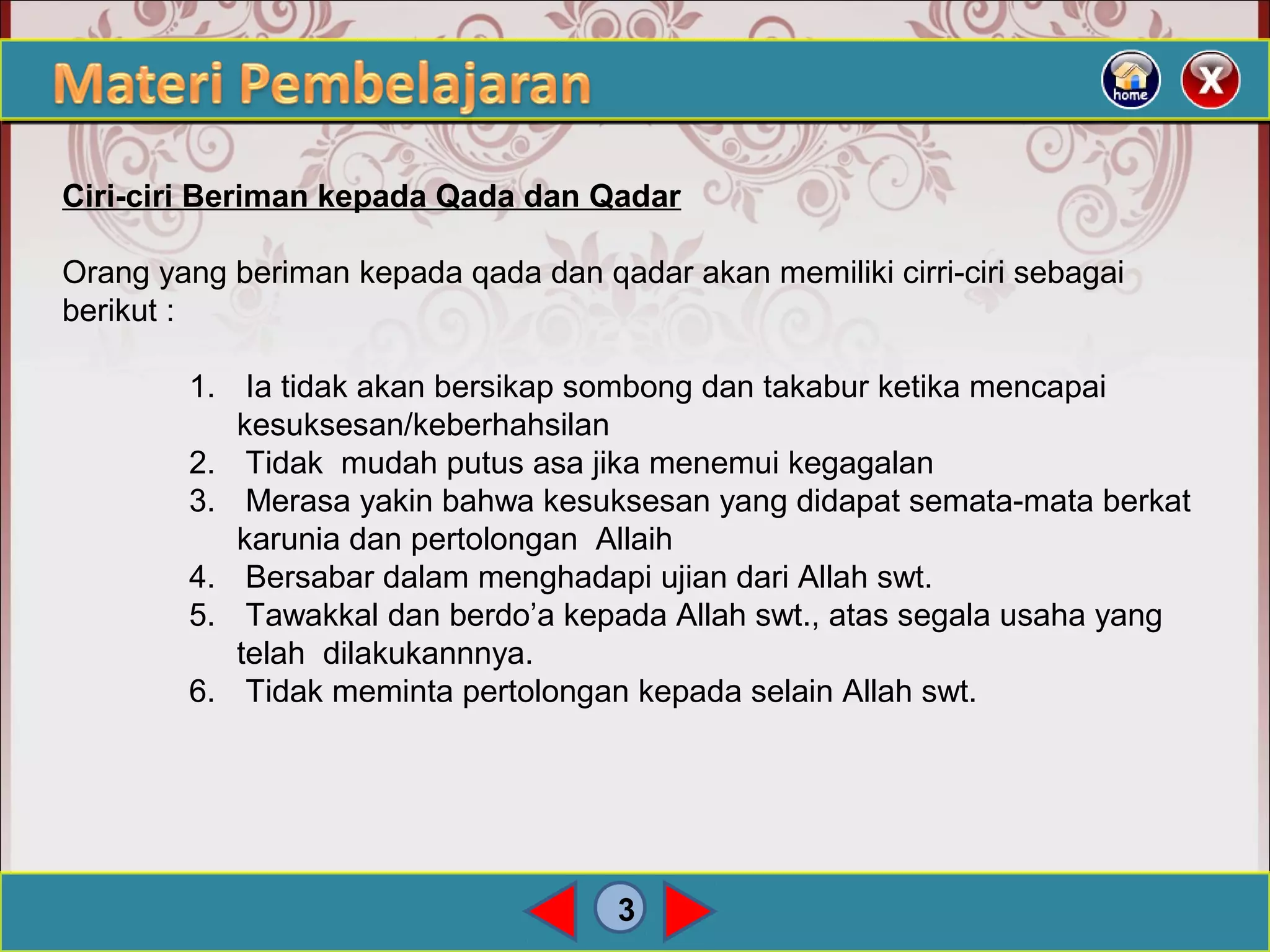 ppt iman kepada qada dan qadar | PPT