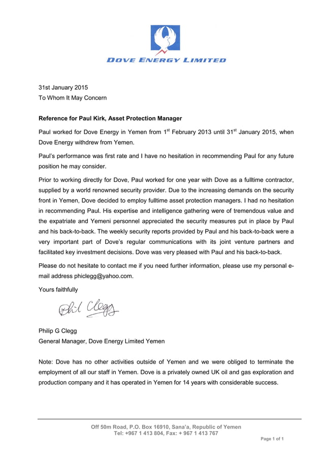 Reference Paul Kirk 31Jan2015-signed | PDF
