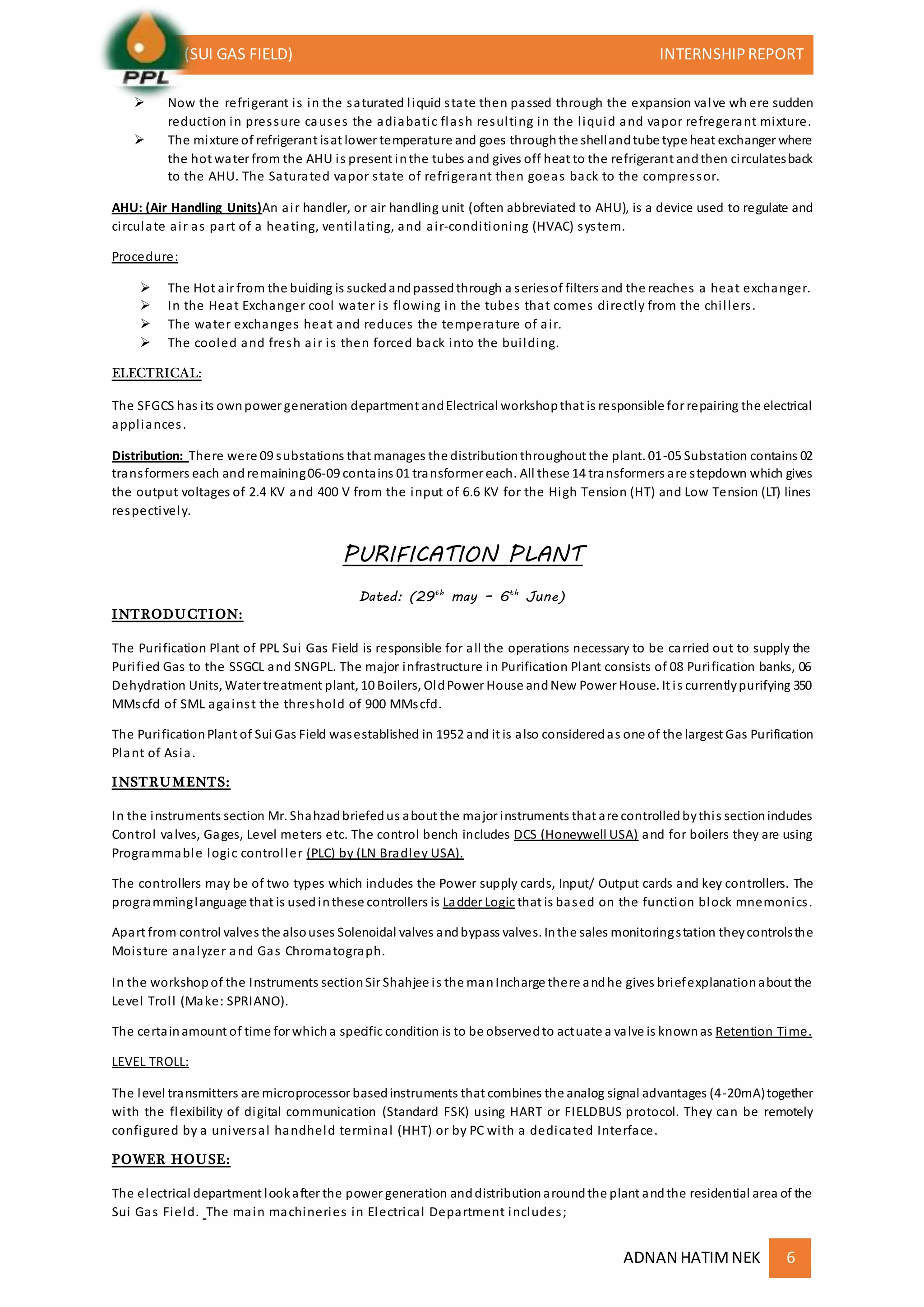 adnan ppl internship report | DOCX