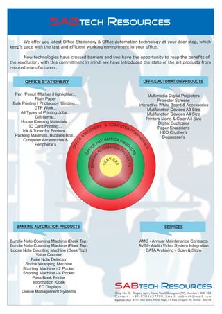 SABtech Product Catalouge | PDF