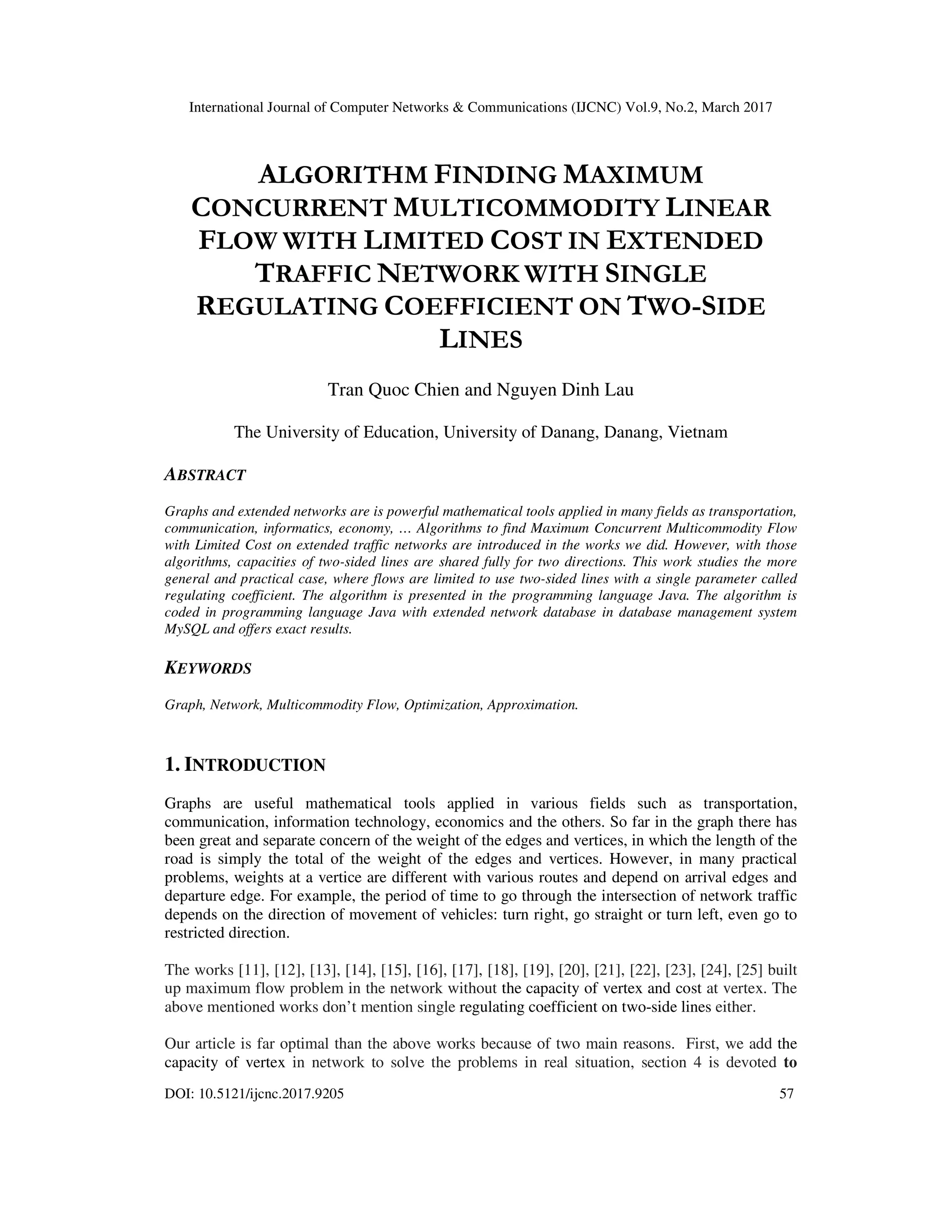Algorithm Finding Maximum Concurrent Multicommodity Linear Flow With Limited Cost In Extended