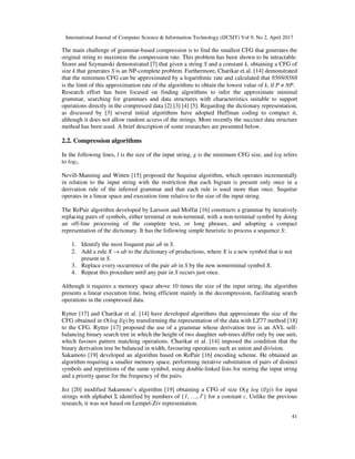 Using Adaptive Automata In Grammar-Based Text Compression To Identify Frequent Substrings | PDF