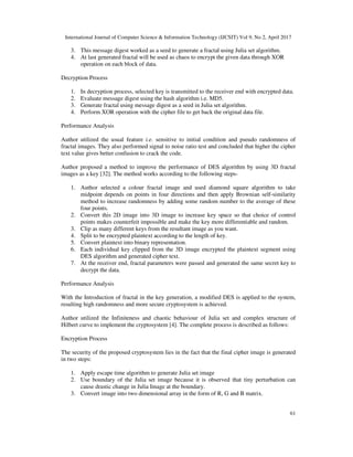 Image Encryption Techniques Using Fractal Function : A Review | PDF