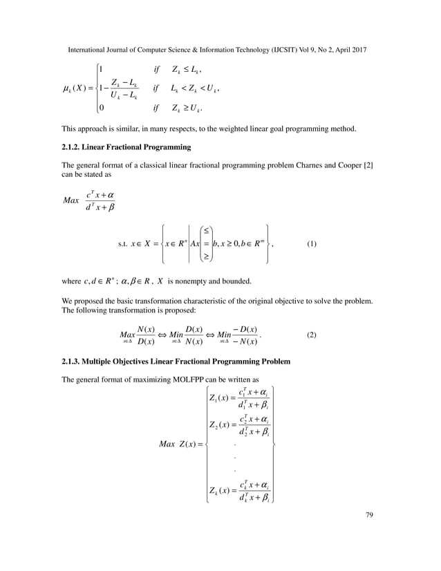 Applying Transformation Characteristics To Solve The Multi Objective Linear Fractional