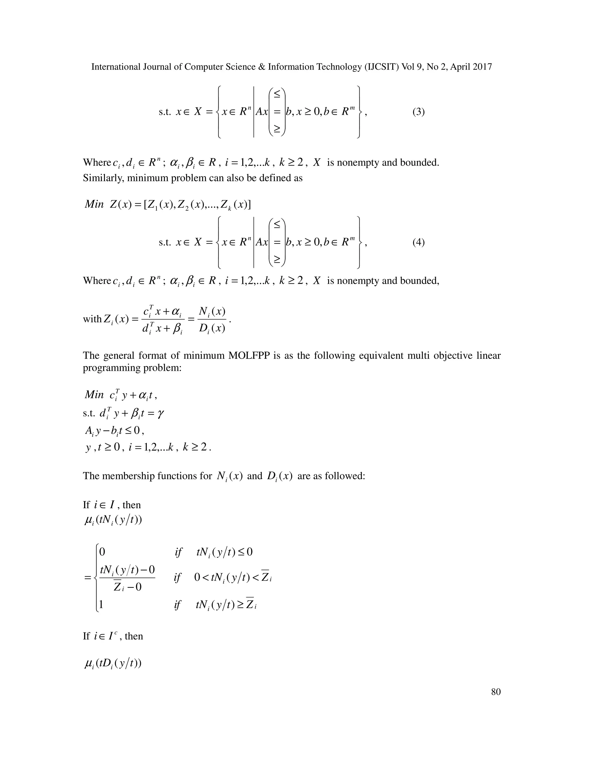 Applying Transformation Characteristics To Solve The Multi Objective