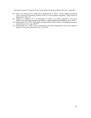 Applying Transformation Characteristics to Solve the Multi Objective Linear Fractional ...