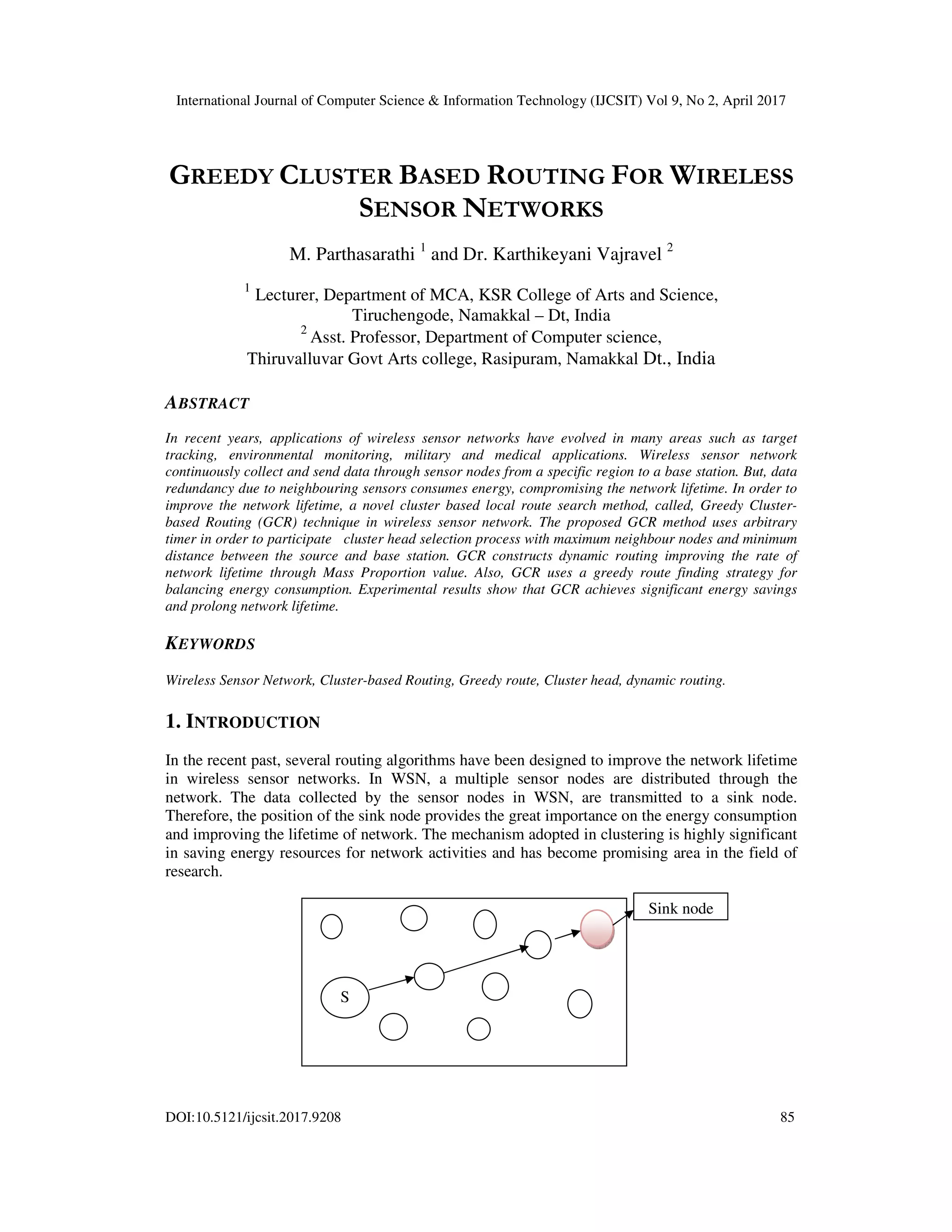 Greedy Cluster Based Routing for Wireless Sensor Networks | PDF