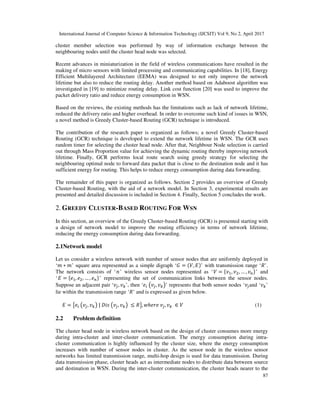 Greedy Cluster Based Routing for Wireless Sensor Networks | PDF