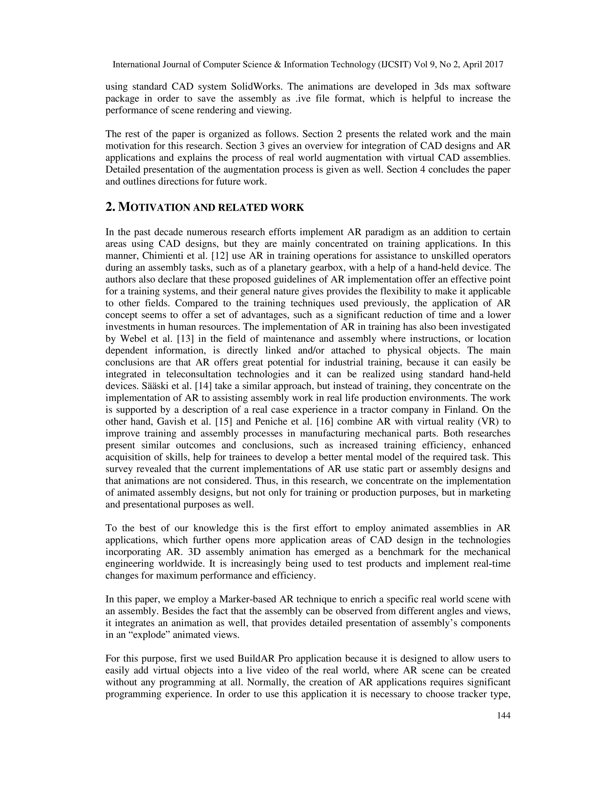 IMPLEMENTATION OF INTERACTIVE AUGMENTED REALITY IN 3D ASSEMBLY DESIGN PRESENTATION | PDF ...