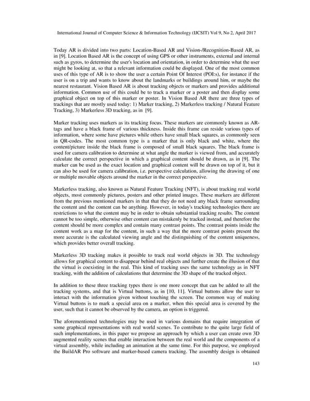 IMPLEMENTATION OF INTERACTIVE AUGMENTED REALITY IN 3D ASSEMBLY DESIGN PRESENTATION | PDF ...