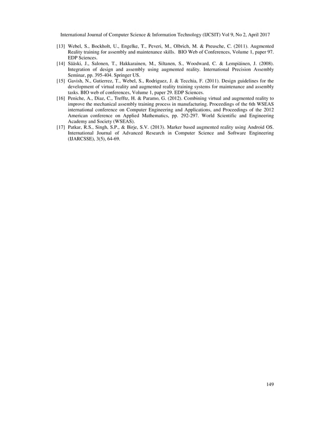 IMPLEMENTATION OF INTERACTIVE AUGMENTED REALITY IN 3D ASSEMBLY DESIGN PRESENTATION | PDF ...