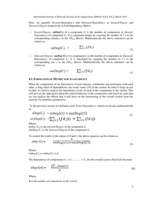 METRIC FOR EVALUATING AVAILABILITY OF AN INFORMATION SYSTEM: A QUANTITATIVE APPROACH BASED ON ...