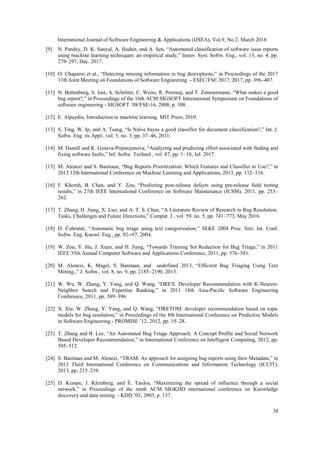 USING CATEGORICAL FEATURES IN MINING BUG TRACKING SYSTEMS TO ASSIGN BUG REPORTS | PDF