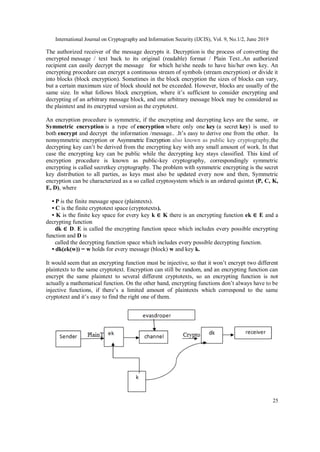 CRYPTOLOGY AND INFORMATION SECURITY - PAST, PRESENT, AND FUTURE ROLE IN ...