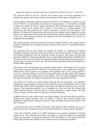 A NEW EXTRACTION OPTIMIZATION APPROACH TO FREQUENT 2 ITEMSETS | PDF