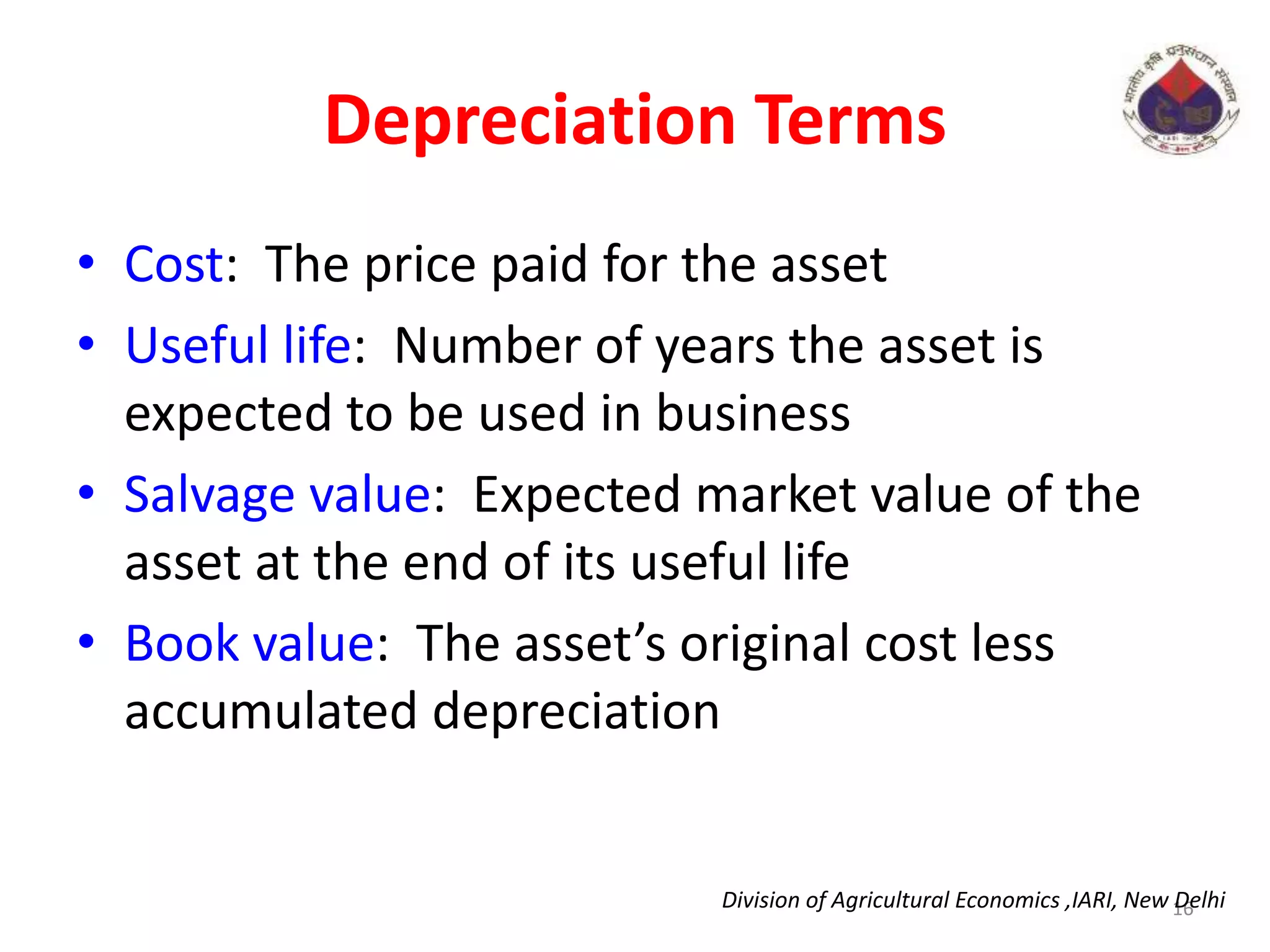 PPT for valuation of assets and calculation of Deprec 24.9 | PPTX