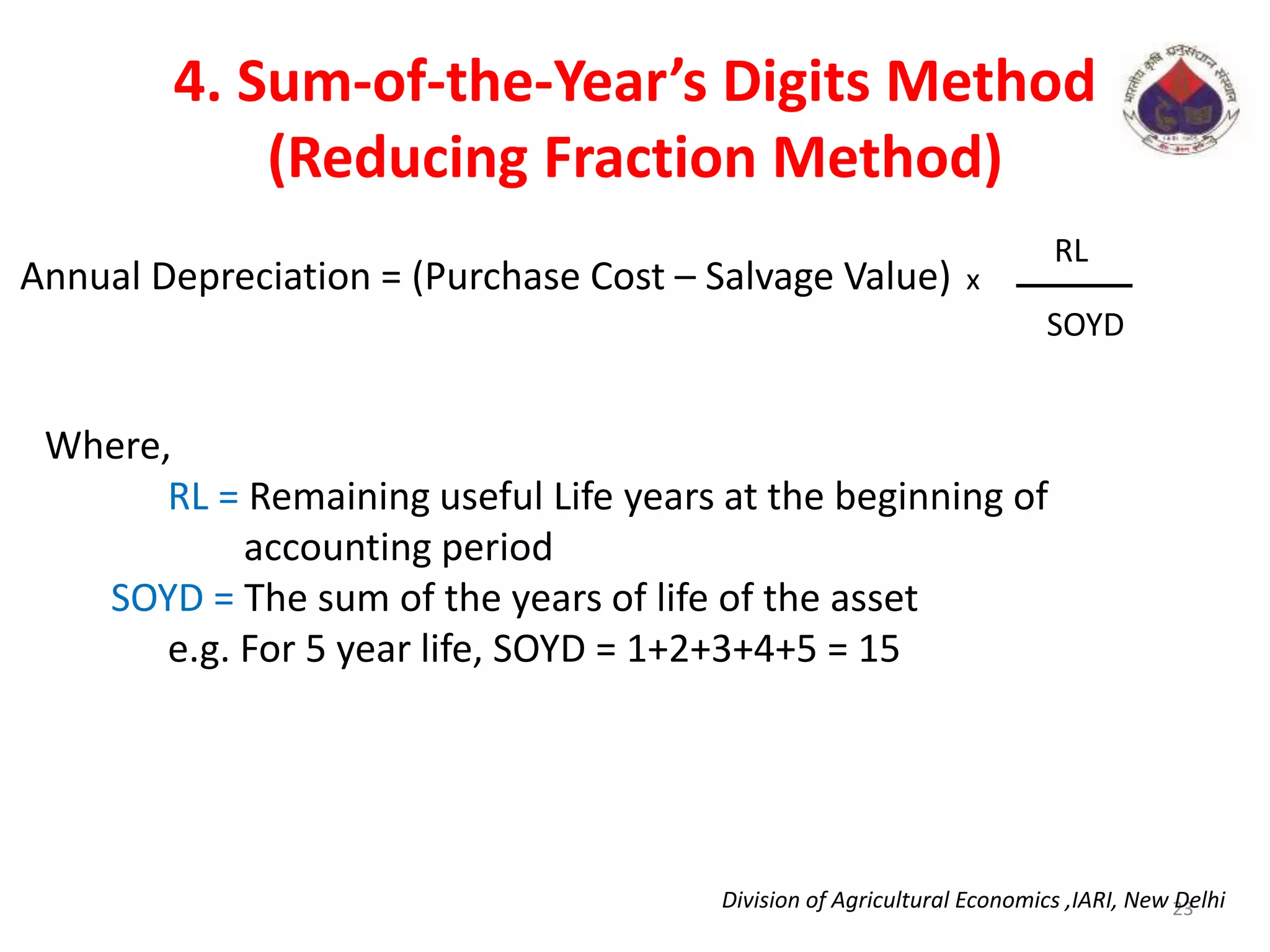 PPT for valuation of assets and calculation of Deprec 24.9 | PPTX