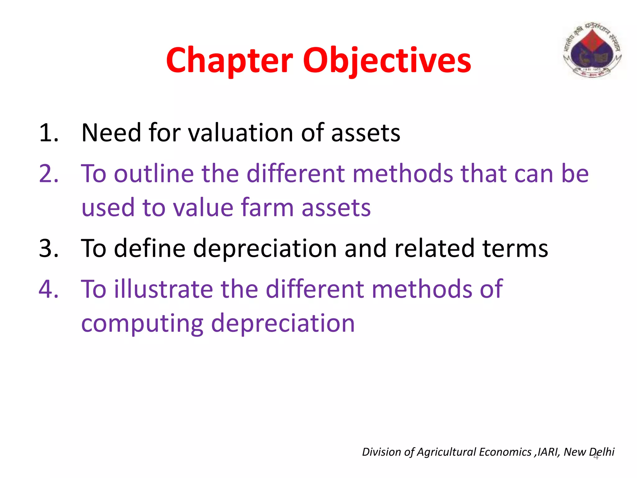 PPT for valuation of assets and calculation of Deprec 24.9 | PPTX