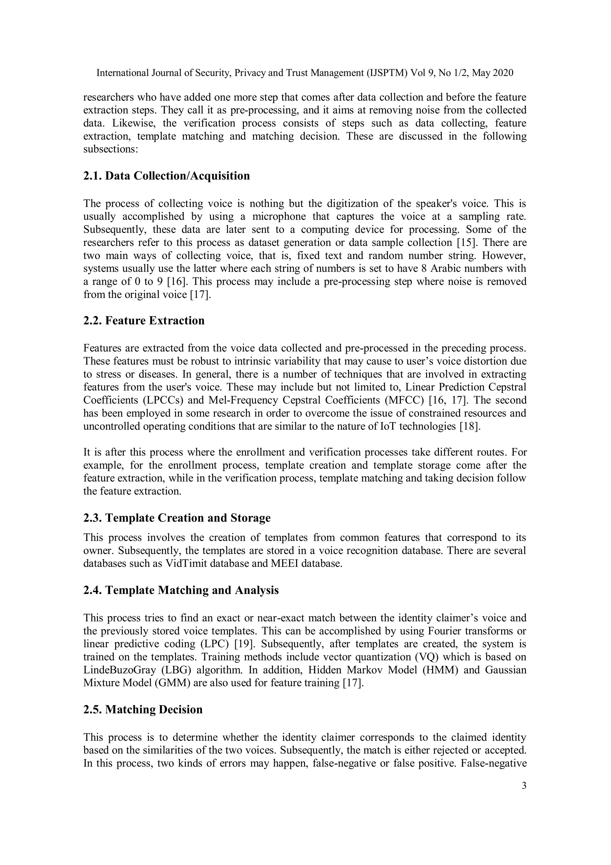 VOICE BIOMETRIC IDENTITY AUTHENTICATION MODEL FOR IOT DEVICES | PDF