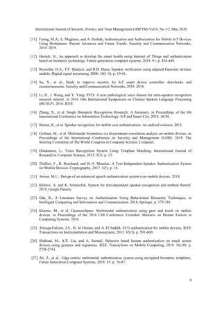 Voice Biometric Identity Authentication Model for IoT Devices | PDF