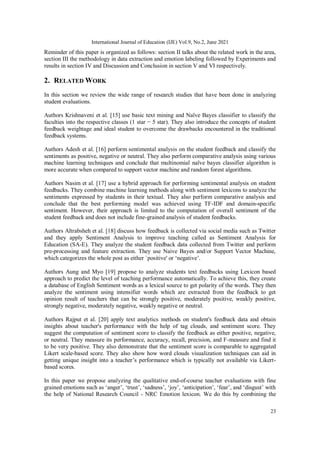 EMOTION DETECTION AND OPINION MINING FROM STUDENT COMMENTS FOR TEACHING INNOVATION ASSESSMENT | PDF