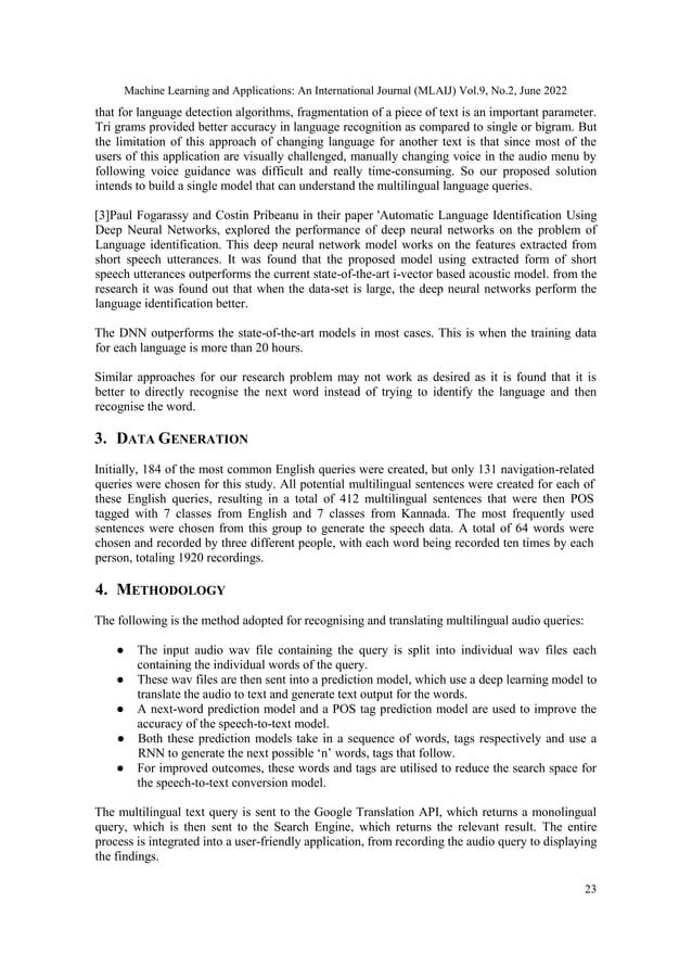 MULTILINGUAL SPEECH TO TEXT USING DEEP LEARNING BASED ON MFCC FEATURES | PDF