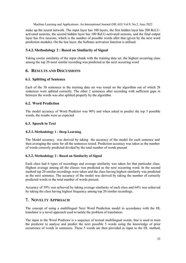 MULTILINGUAL SPEECH TO TEXT USING DEEP LEARNING BASED ON MFCC FEATURES | PDF