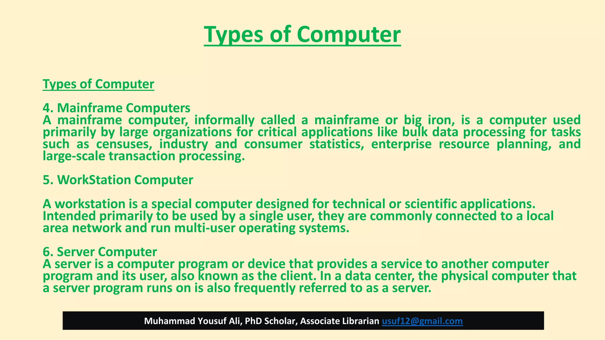 Basics of Computing Systems; Identifying Computer Systems | PPT