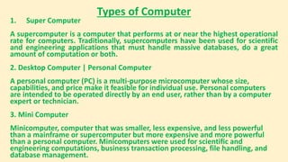 Basics of Computing Systems; Identifying Computer Systems | PPT