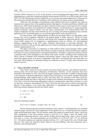 New artificial neural network design for Chua chaotic system prediction using FPGA hardware co ...