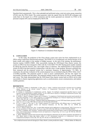 New artificial neural network design for Chua chaotic system prediction using FPGA hardware co ...