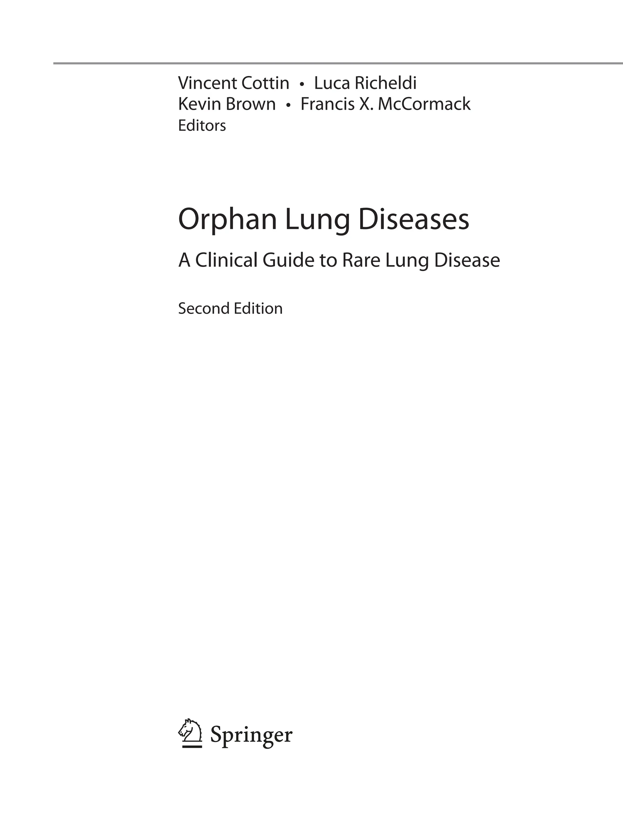 Orphan Lung Diseases A Clinical Guide to Rare Lung Disease 2nd Edition ...