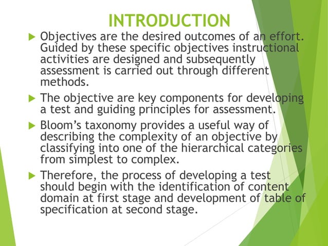 Objectives and Assessments | PPTX | Educational Assessment | Education