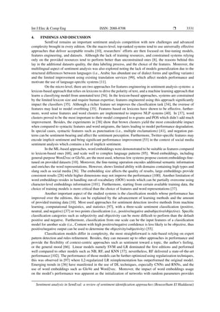 Sentiment analysis in SemEval: a review of sentiment identification approaches | PDF