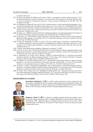 Sentiment analysis in SemEval: a review of sentiment identification ...